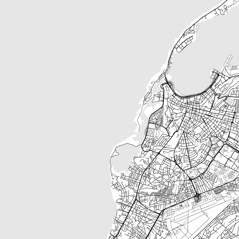 Luanda Map Print, Luanda Map Poster Wall Art, Luanda City Map, Luanda ...