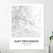 East Providence Map Print, East Providence Map Poster Wall Art, Ri City ...