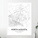 North Augusta Map Print, North Augusta Map Poster Wall Art, Sc City Map ...