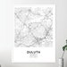 Duluth Map Print, Duluth Map Poster Wall Art, Ga City Map, Georgia ...