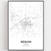 Seguin Map Print Seguin Map Poster Wall Art Tx City Map - Etsy