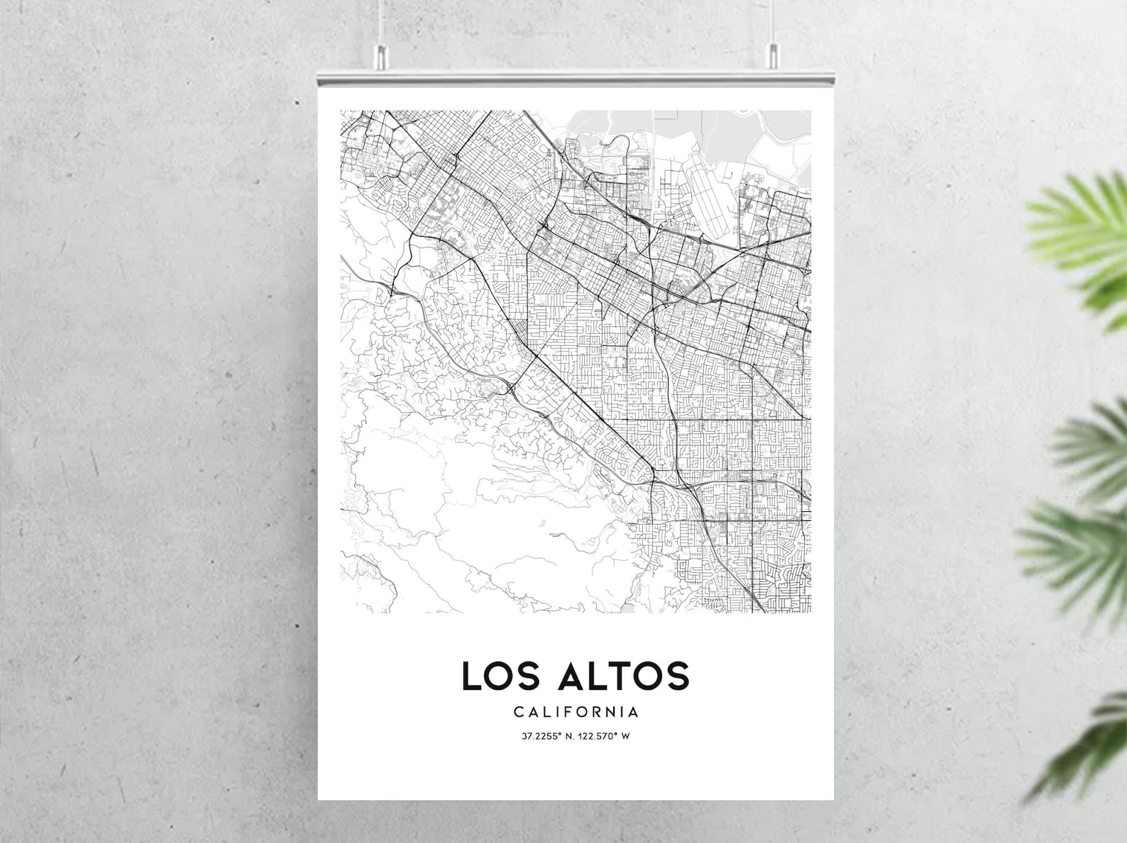 Los Altos Map Print Los Altos Map Poster Wall Art Ca City | Etsy