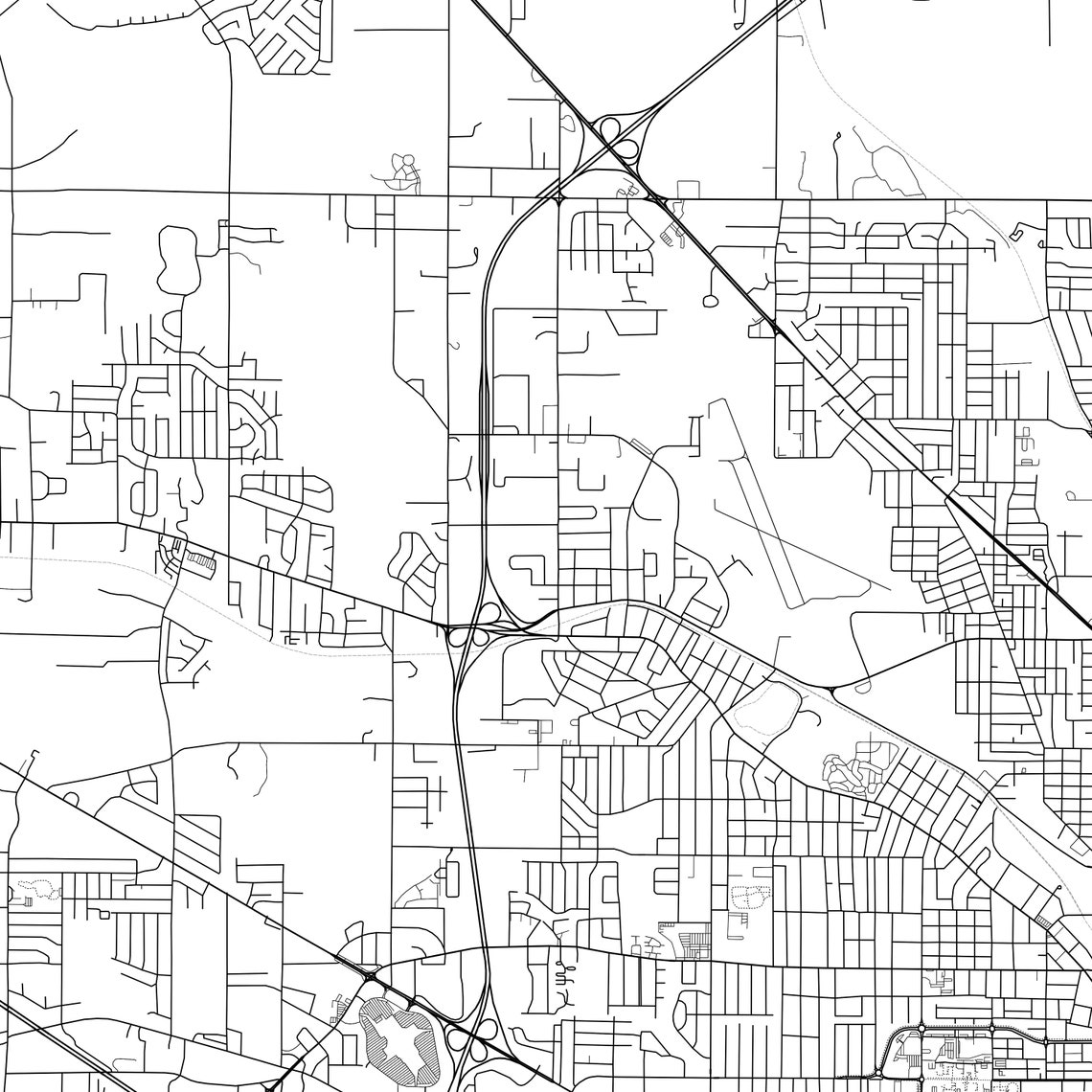 Jackson Map Print, Jackson Map Poster Wall Art, Ms City Map ...