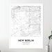 New Berlin Map Print, New Berlin Map Poster Wall Art, Wi City Map ...