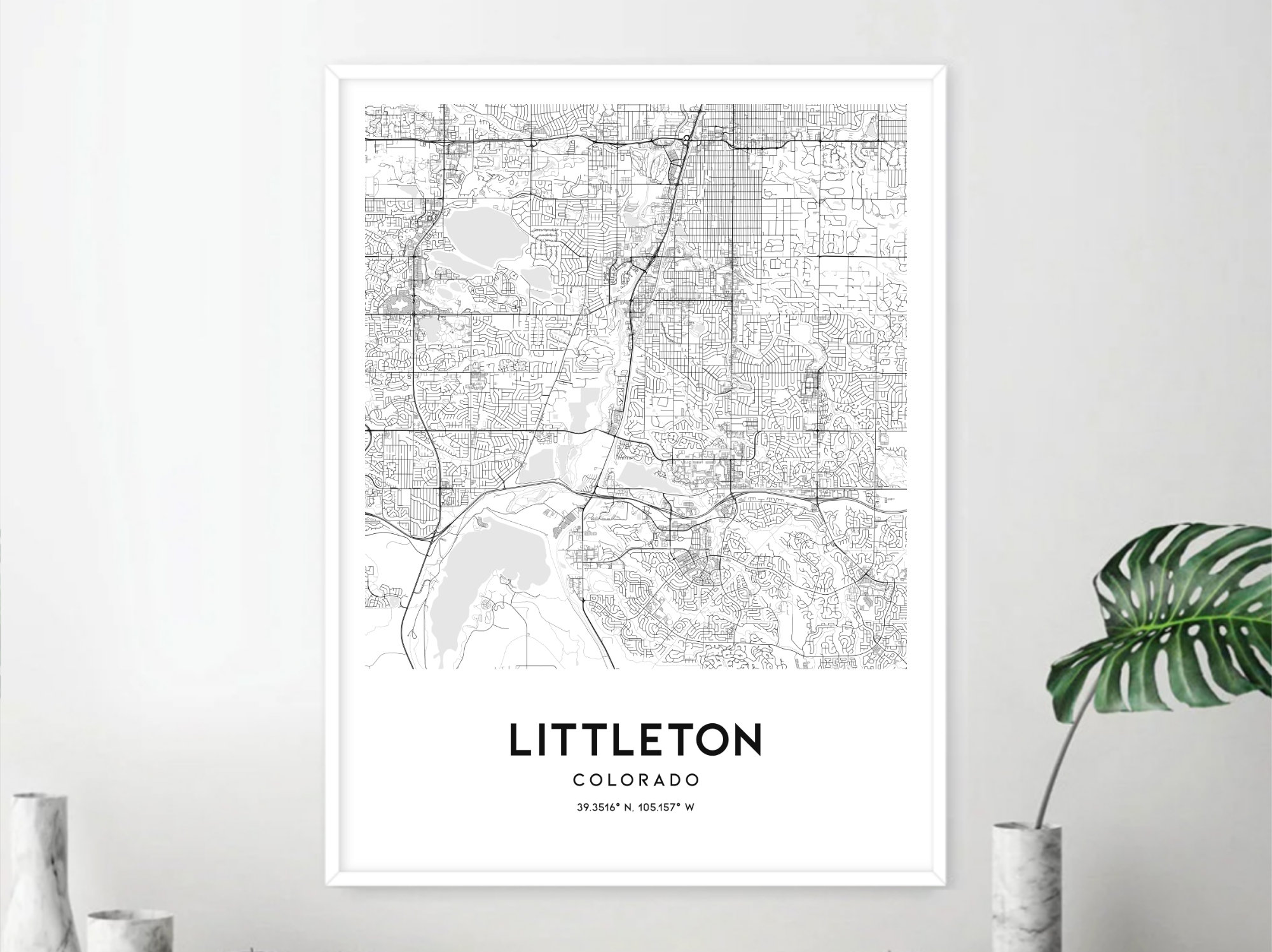 Littleton Map Print, Littleton Map Poster Wall Art, Co City Map ...