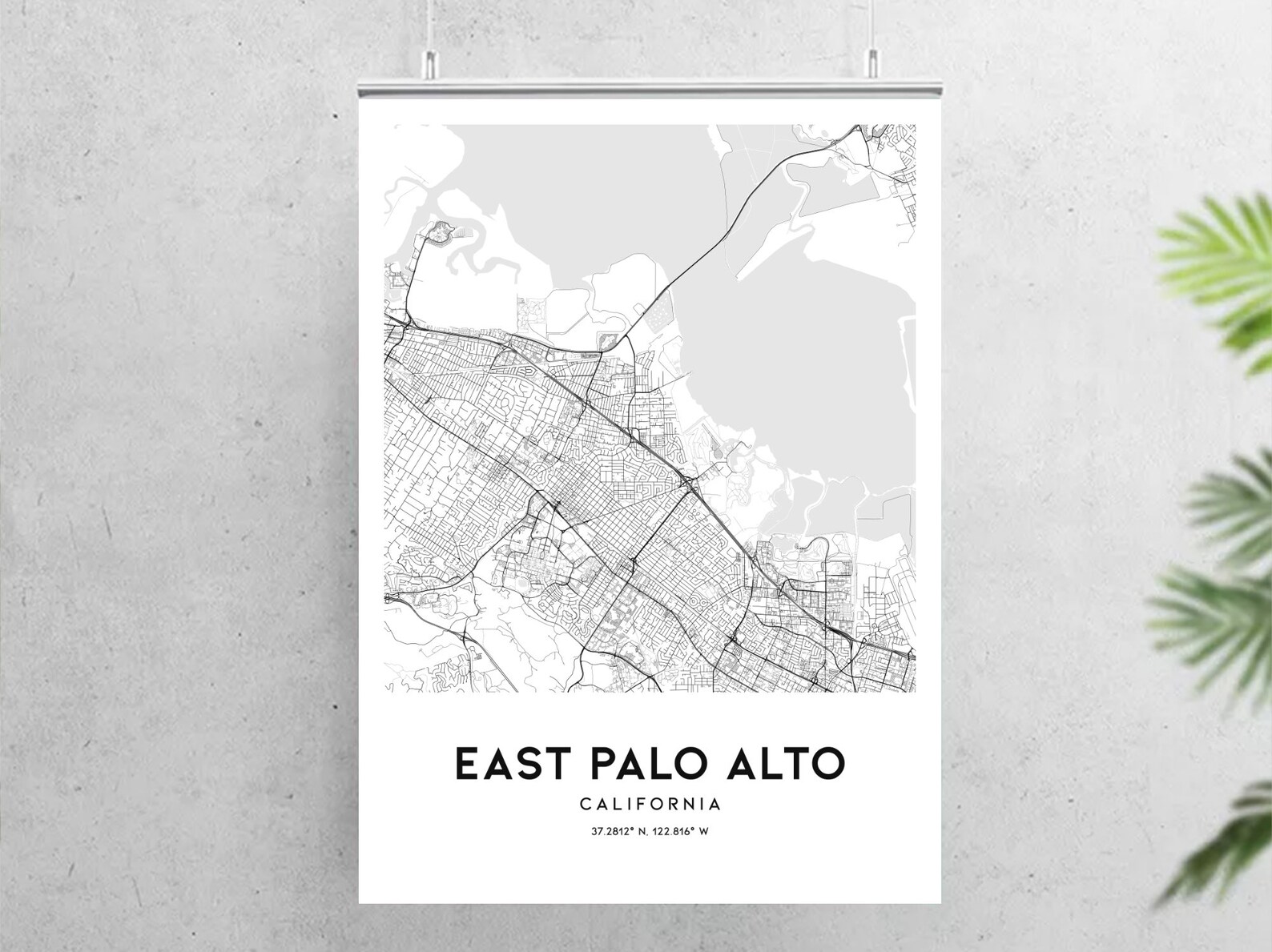 East Palo Alto Map Print East Palo Alto Map Poster Wall Art | Etsy
