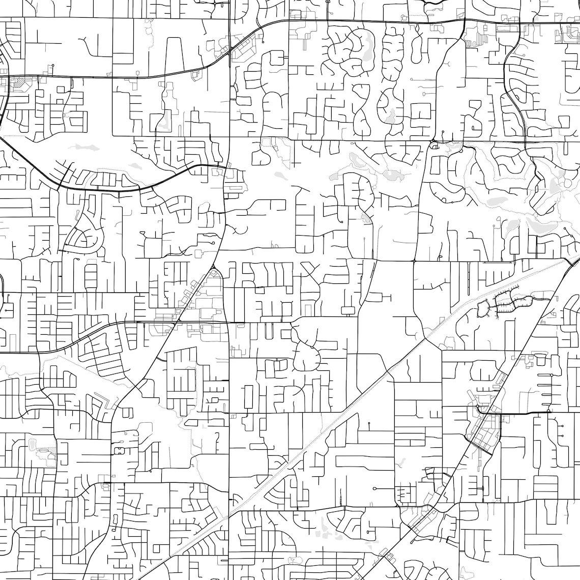 Colleyville Map Print, Colleyville Map Poster Wall Art, Tx City Map ...