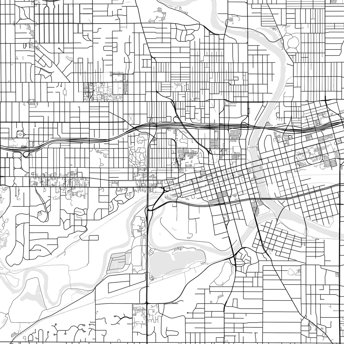 Des Moines Map Print, Des Moines Map Poster Wall Art, Ia City Map, Iowa ...
