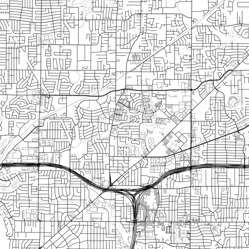 Hurst Map Print, Hurst Map Poster Wall Art, Tx City Map, Texas Print ...