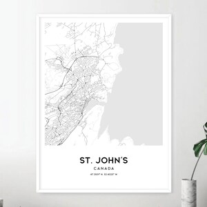 St. Johns Map Print, St. Johns Map Poster Wall Art, St. Johns City Map ...