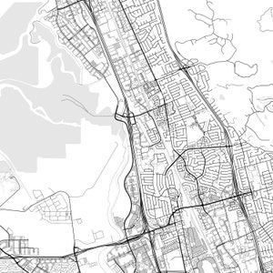 Milpitas Map Print, Milpitas Map Poster Wall Art, Ca City Map ...
