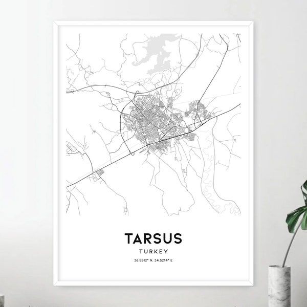 Tarsus Map Poster - Etsy