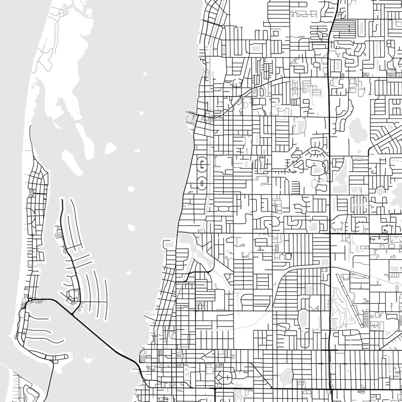 Clearwater Map Print Clearwater Map Poster Wall Art Fl City - Etsy