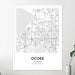 Ocoee Map Print, Ocoee Map Poster Wall Art, Fl City Map, Florida Print ...