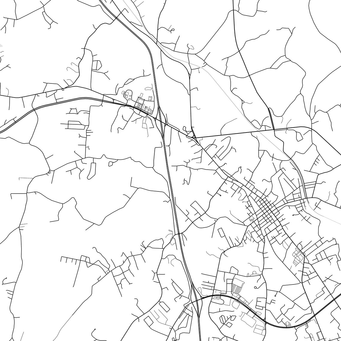 London Map Print, London Map Poster Wall Art, Ky City Map, Kentucky ...