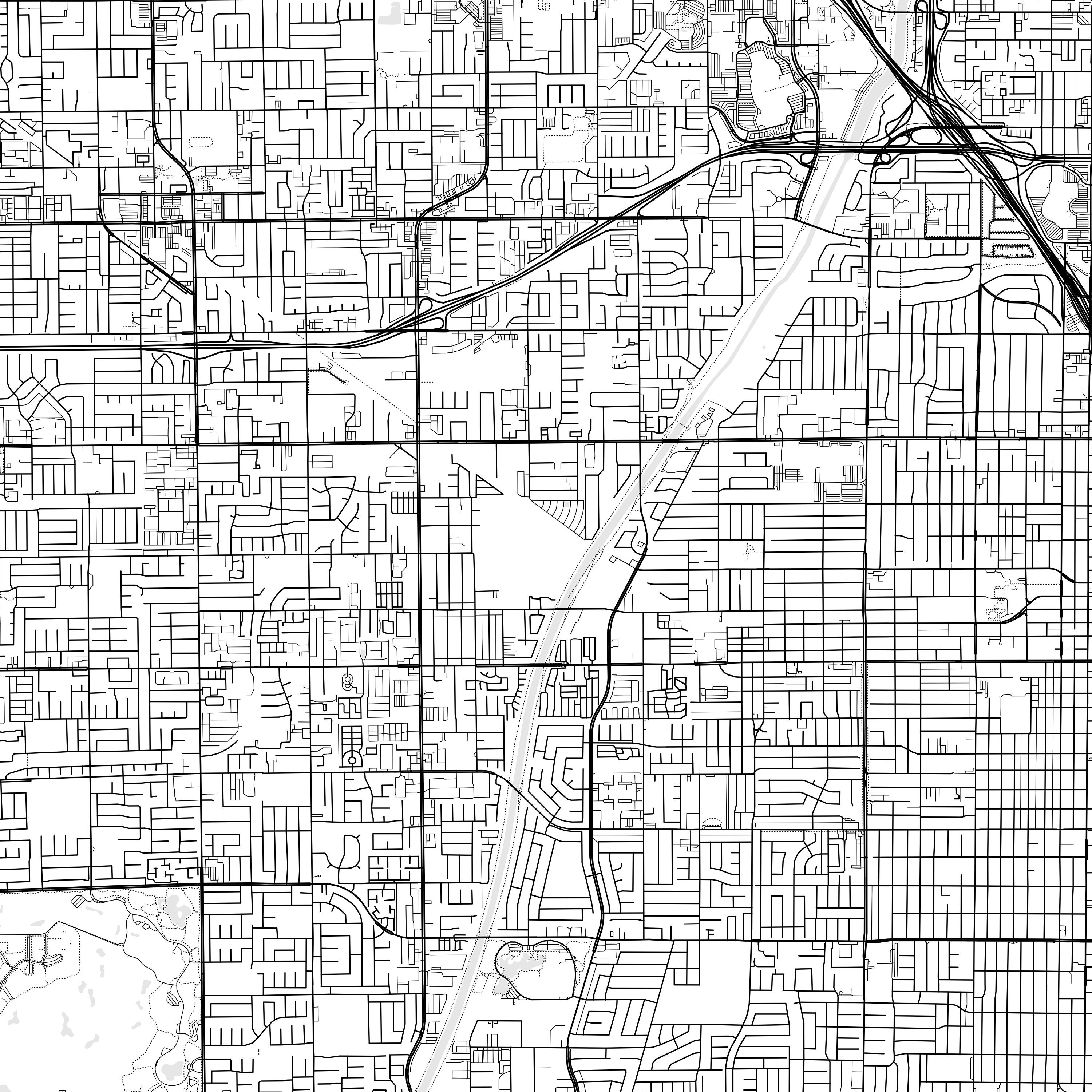 Santa Ana Map Print, Santa Ana Map Poster Wall Art, Ca City Map ...