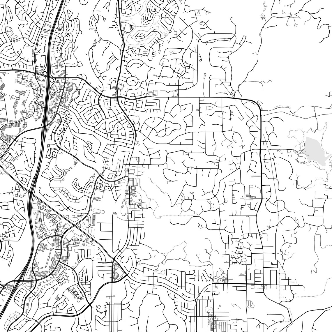 Poway Map Print, Poway Map Poster Wall Art, Ca City Map, California ...