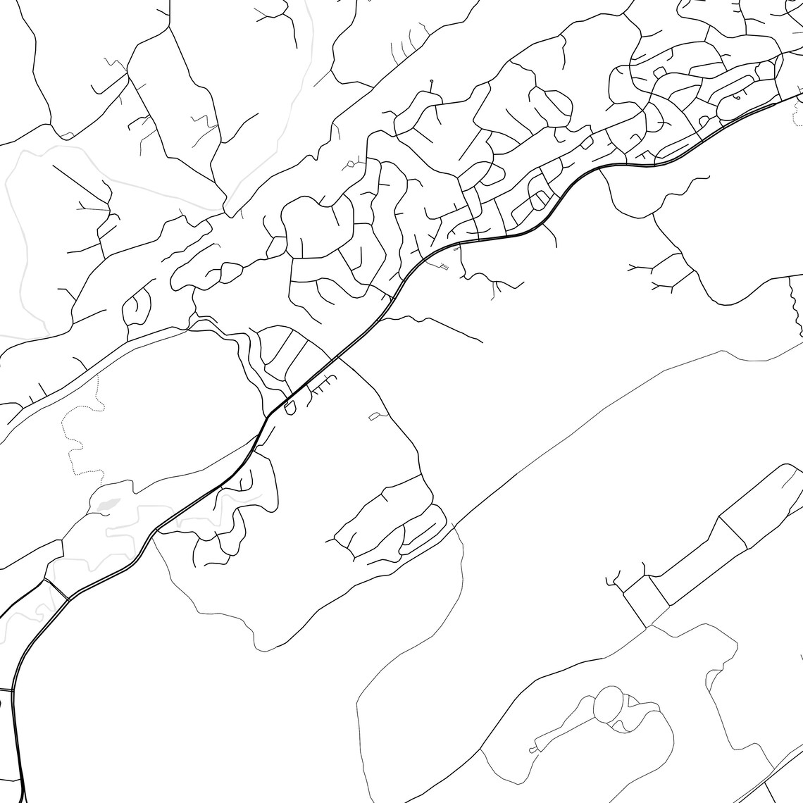 Oak Ridge Map Print, Oak Ridge Map Poster Wall Art, Tn City Map ...