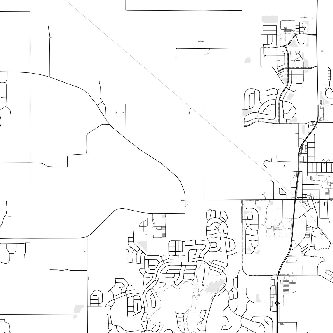 Huntley Map Print Huntley Map Poster Wall Art Il City Map - Etsy