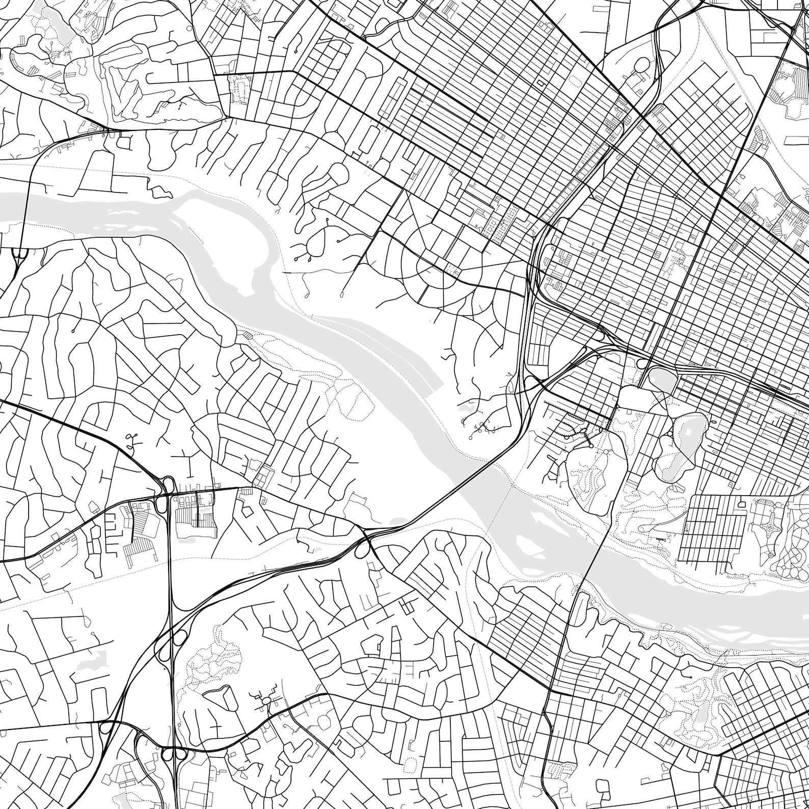 Richmond Map Print Richmond Map Poster Wall Art Va City Map - Etsy