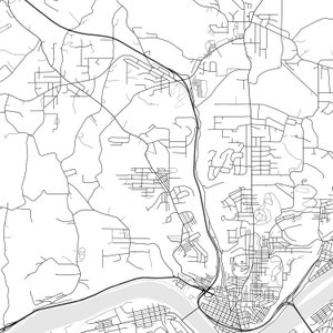 East Liverpool Map Print, East Liverpool Map Poster Wall Art, Oh City ...