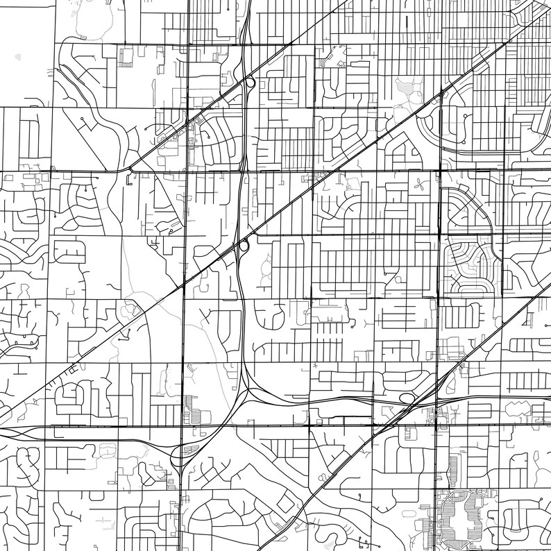 Greenfield Map Print, Greenfield Map Poster Wall Art, Wi City Map ...