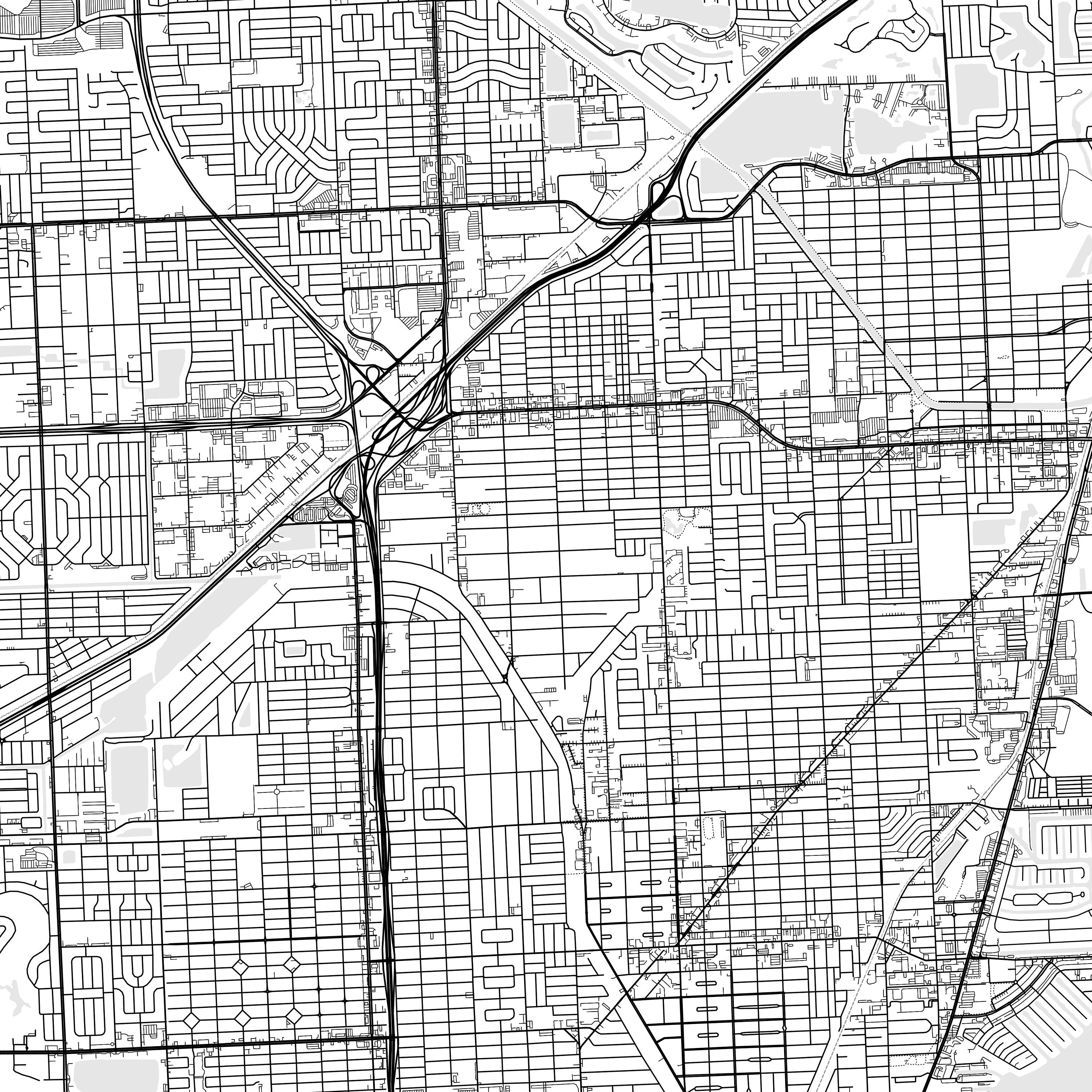 North Miami Map Print, North Miami Map Poster Wall Art, Fl City Map ...