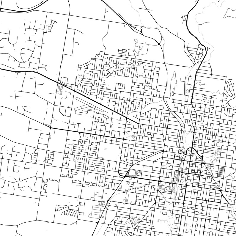 Toowoomba Map Print, Toowoomba Map Poster Wall Art, Toowoomba City Map ...