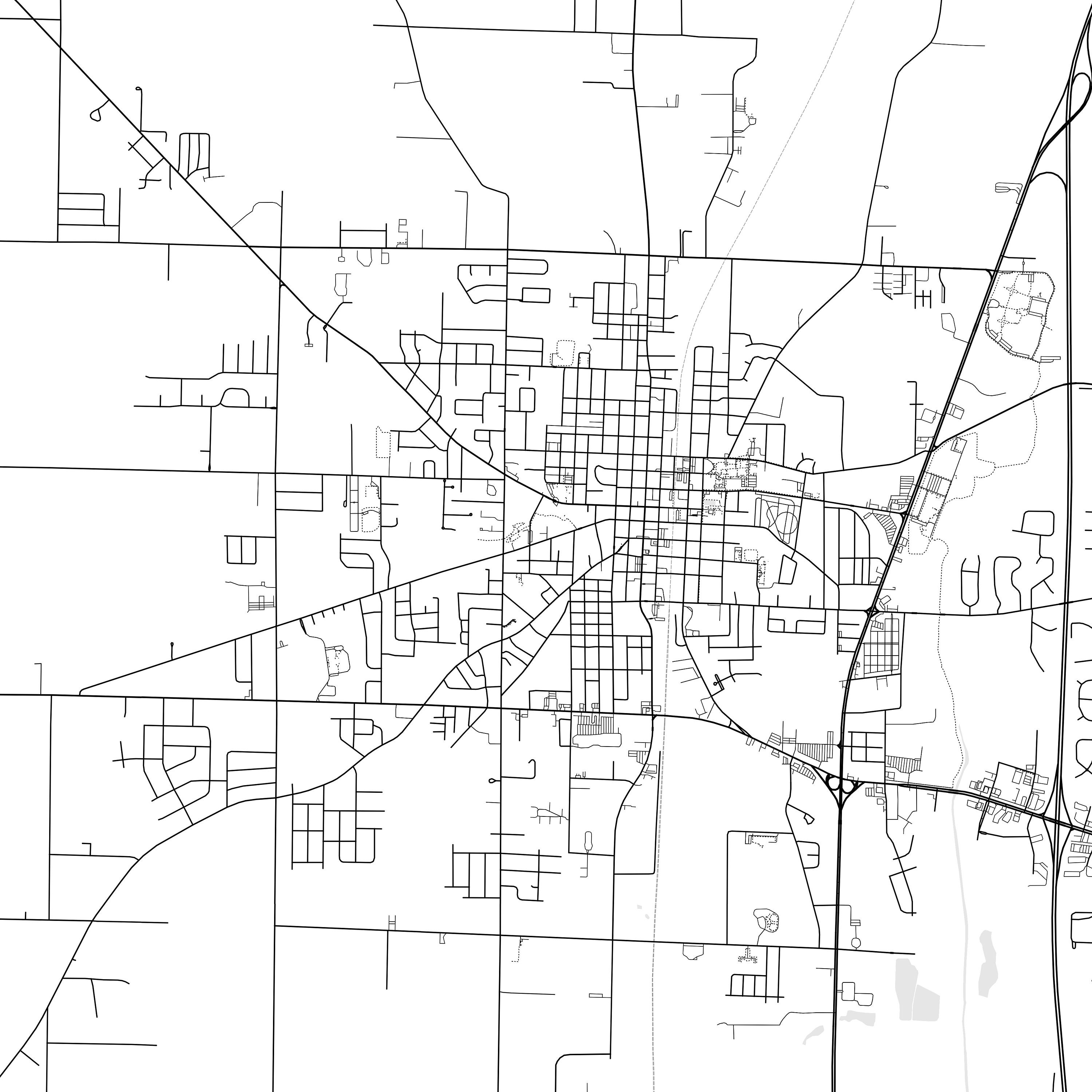 Athens Map Print, Athens Map Poster Wall Art, Al City Map, Alabama ...