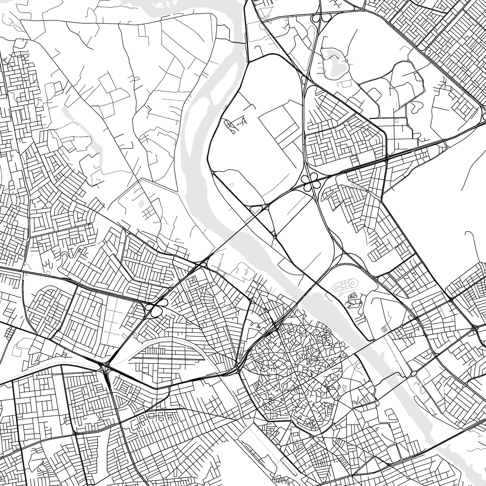 Mosul Map Print, Mosul Map Poster Wall Art, Mosul City Map, Mosul Print ...