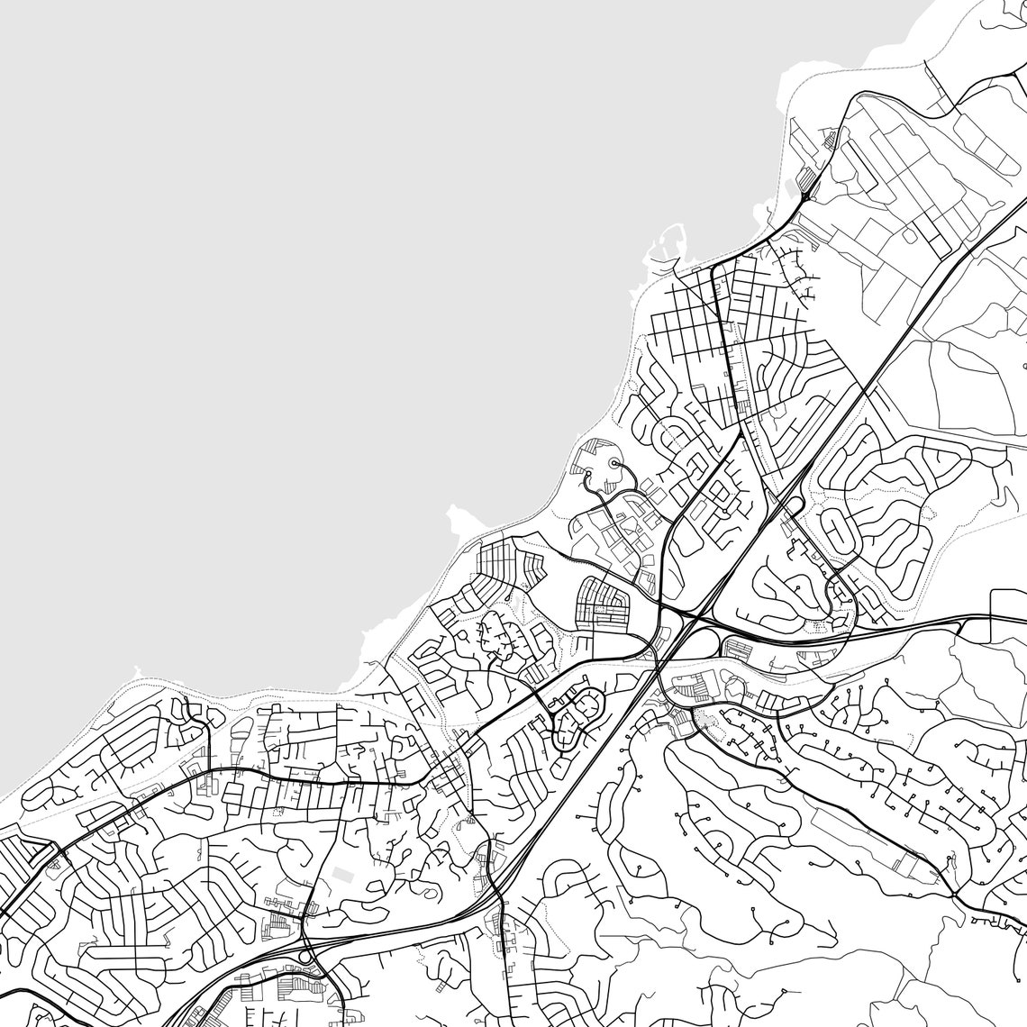 Hercules Map Print Hercules Map Poster Wall Art Ca City Map - Etsy