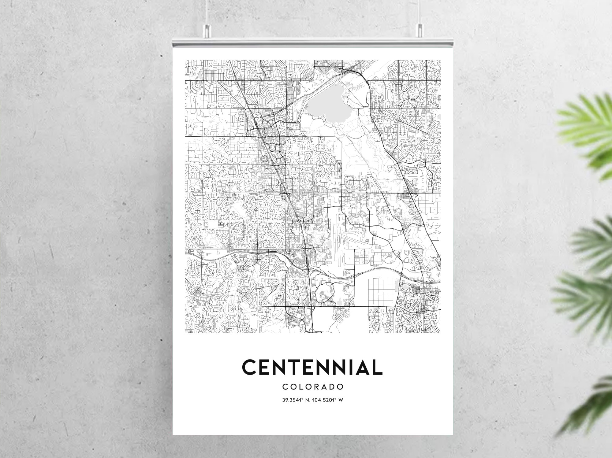 Centennial Map Print Centennial Map Poster Wall Art Co City | Etsy