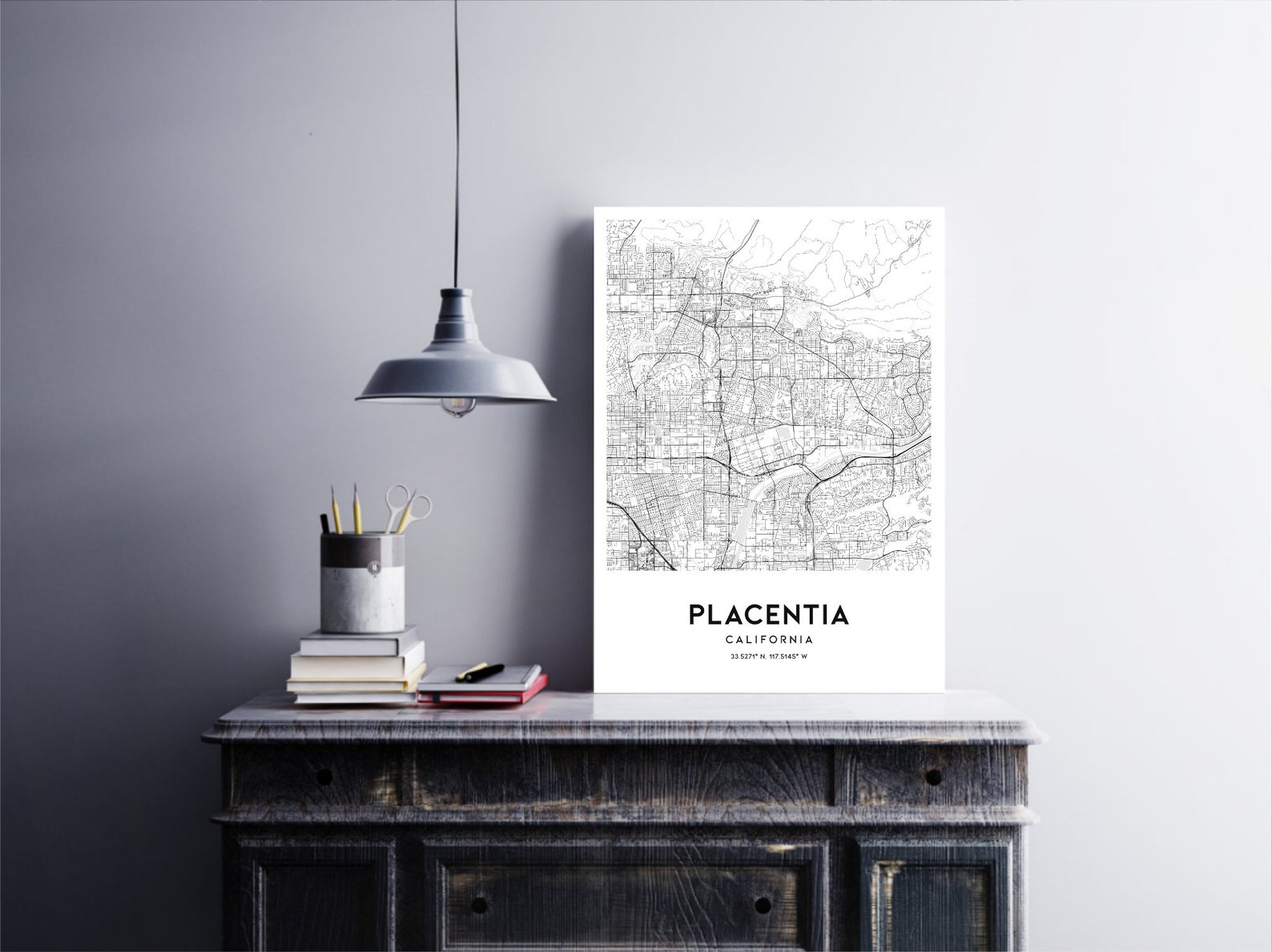 Placentia Map Print, Placentia Map Poster Wall Art, Ca City Map ...