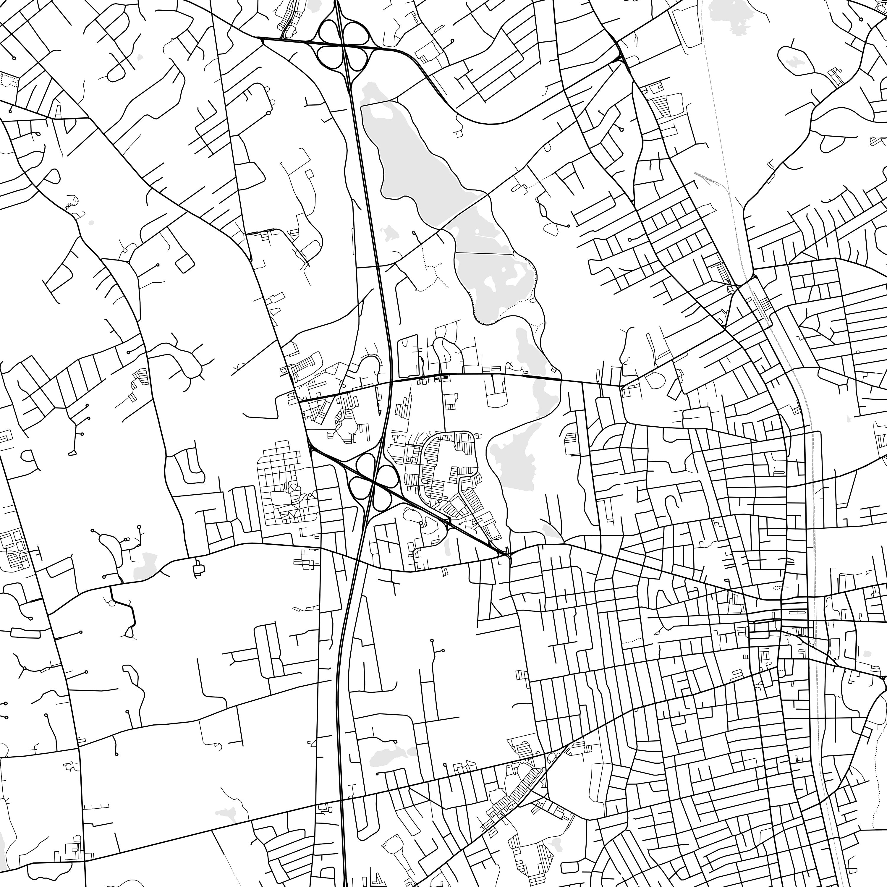 Brockton Map Print, Brockton Map Poster Wall Art, Ma City Map ...