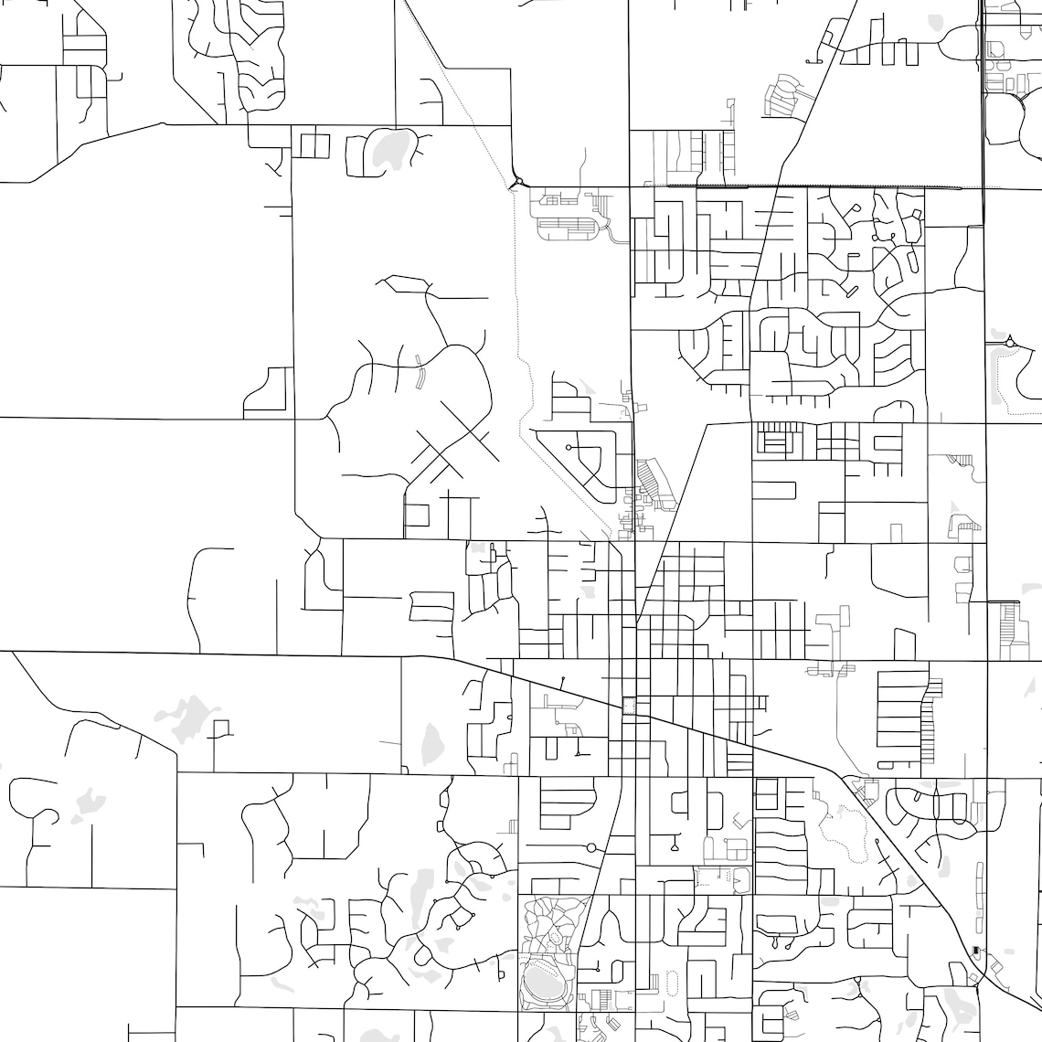 Crown Point Map Print, Crown Point Map Poster Wall Art, in City Map ...