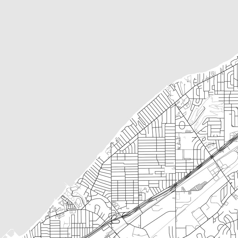 Euclid Map Print, Euclid Map Poster Wall Art, Oh City Map, Ohio Print ...