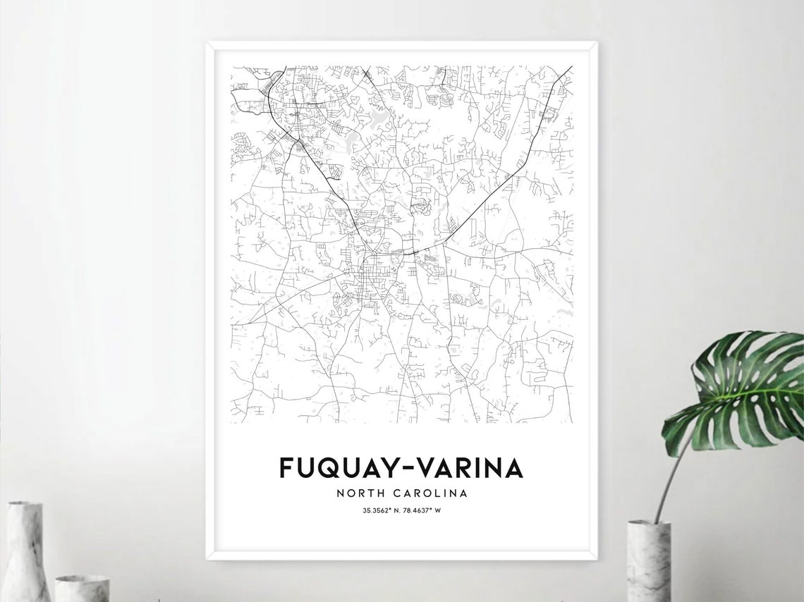 Fuquay-varina Map Print Fuquay-varina Map Poster Wall Art Nc - Etsy