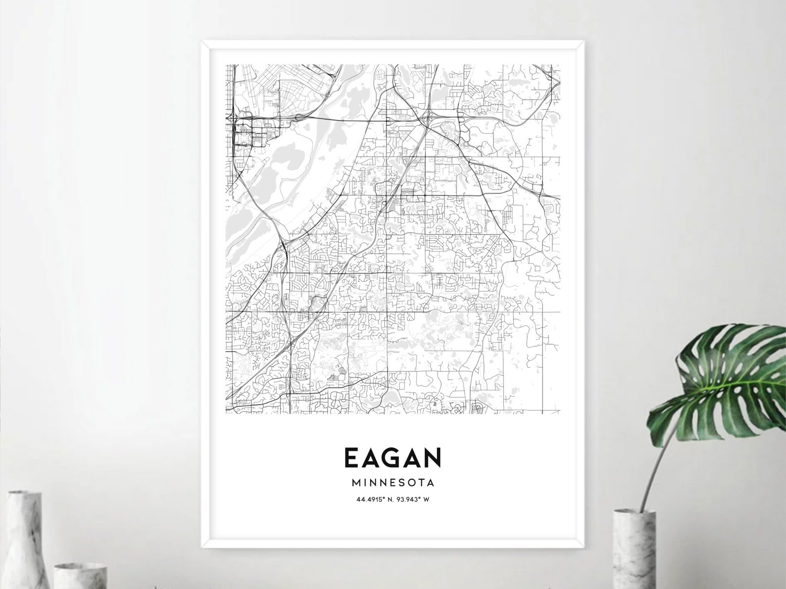 Eagan Map Print Eagan Map Poster Wall Art Mn City Map - Etsy