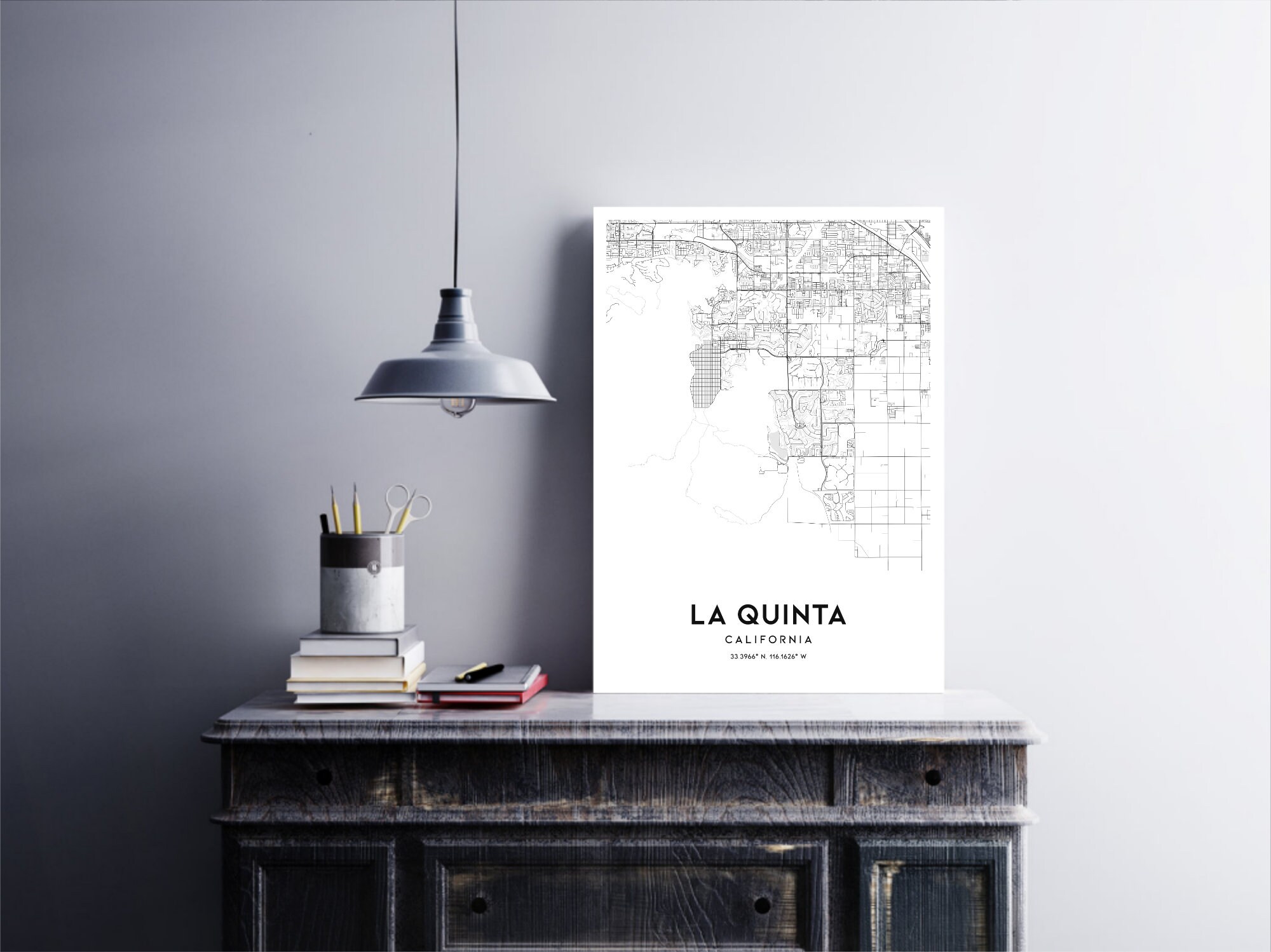 La Quinta Map Print La Quinta Map Poster Wall Art Ca City - Etsy
