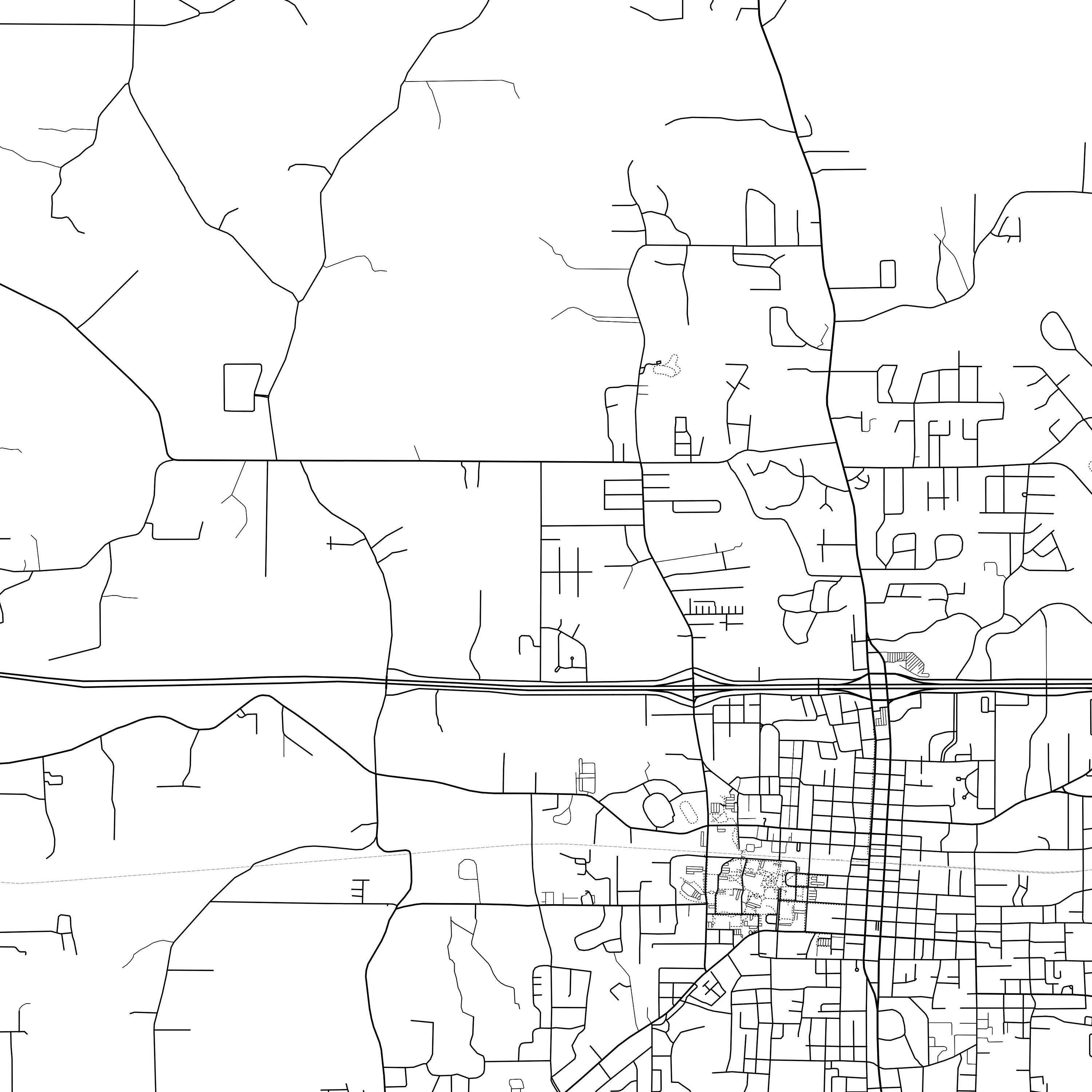 Ruston Map Print, Ruston Map Poster Wall Art, La City Map, Louisiana ...