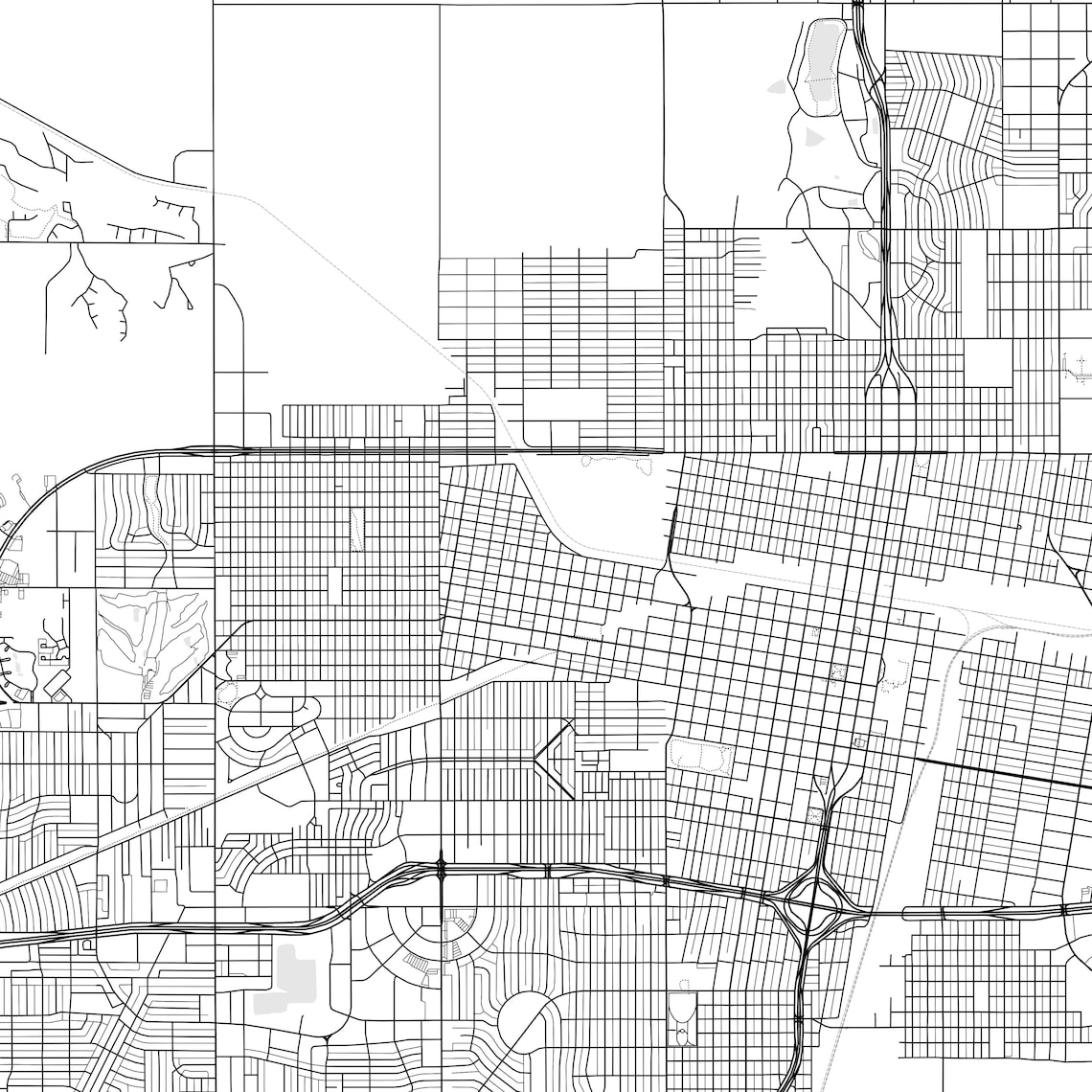 Amarillo Map Print, Amarillo Map Poster Wall Art, Tx City Map, Texas ...