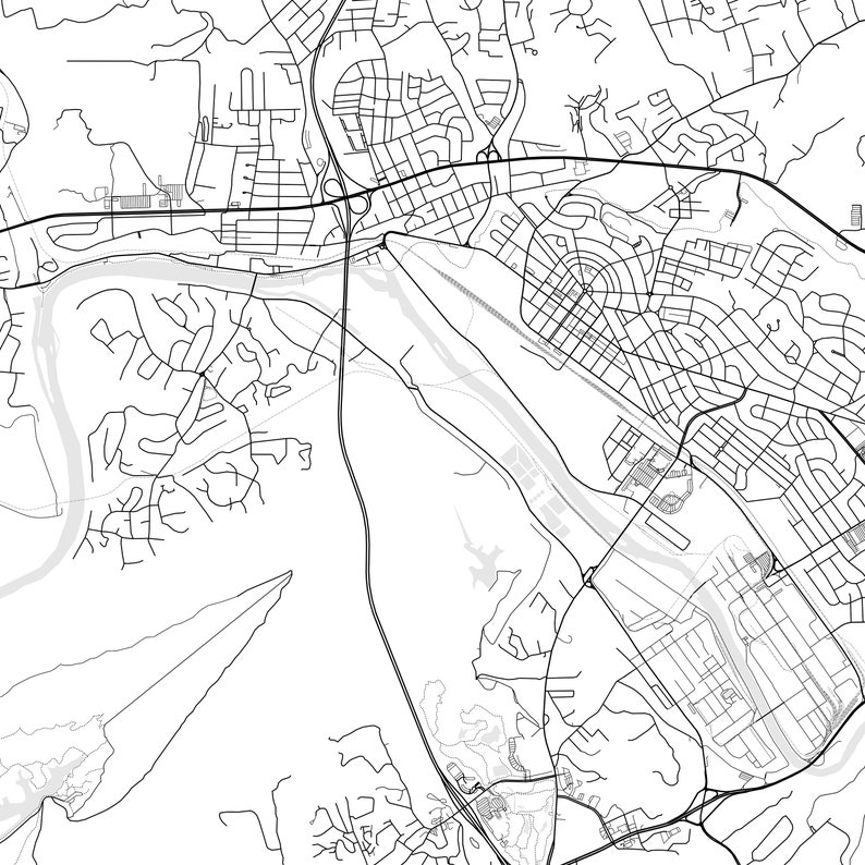 Kingsport Map Print Kingsport Map Poster Wall Art Tn City - Etsy