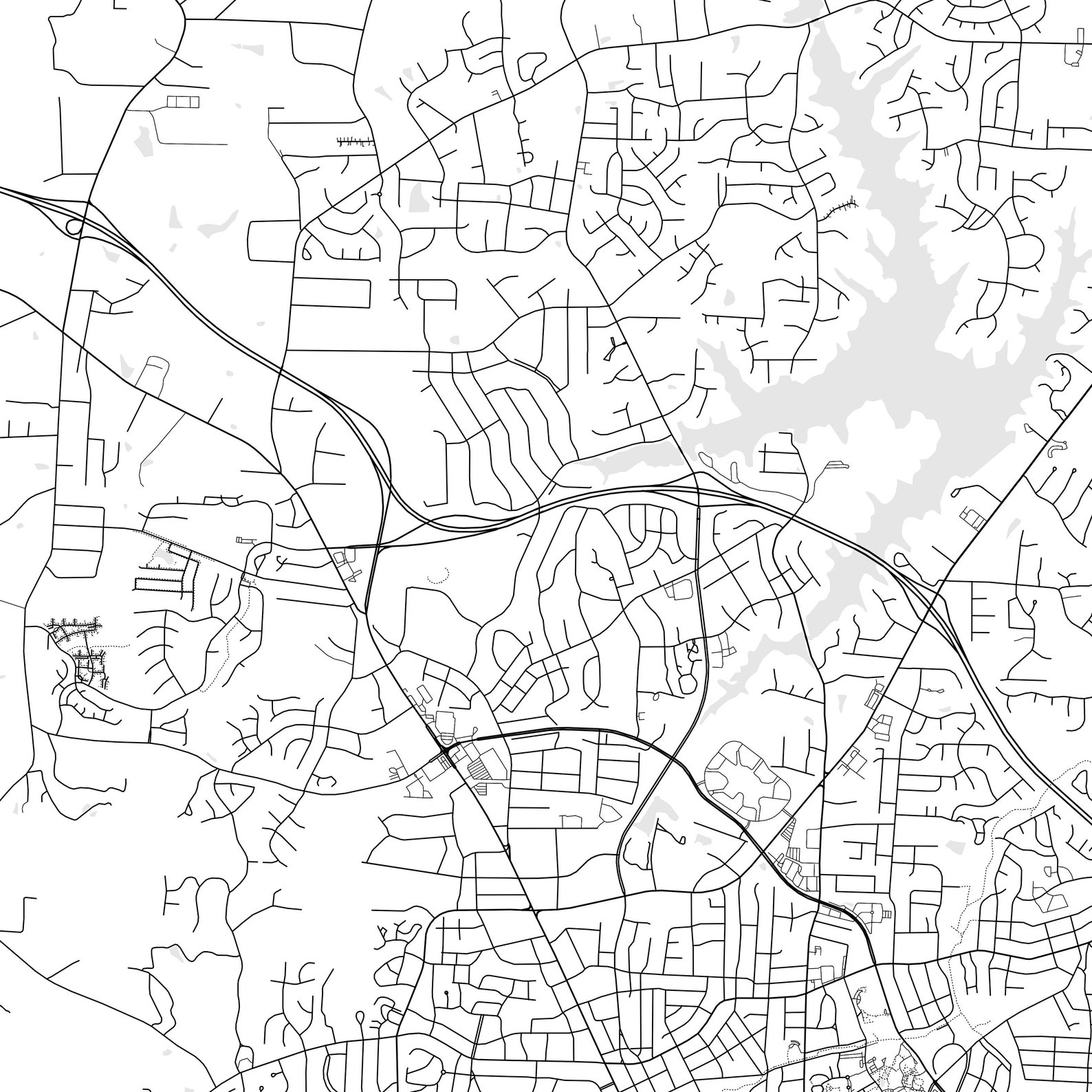 High Point Map Print, High Point Map Poster Wall Art, Nc City Map ...