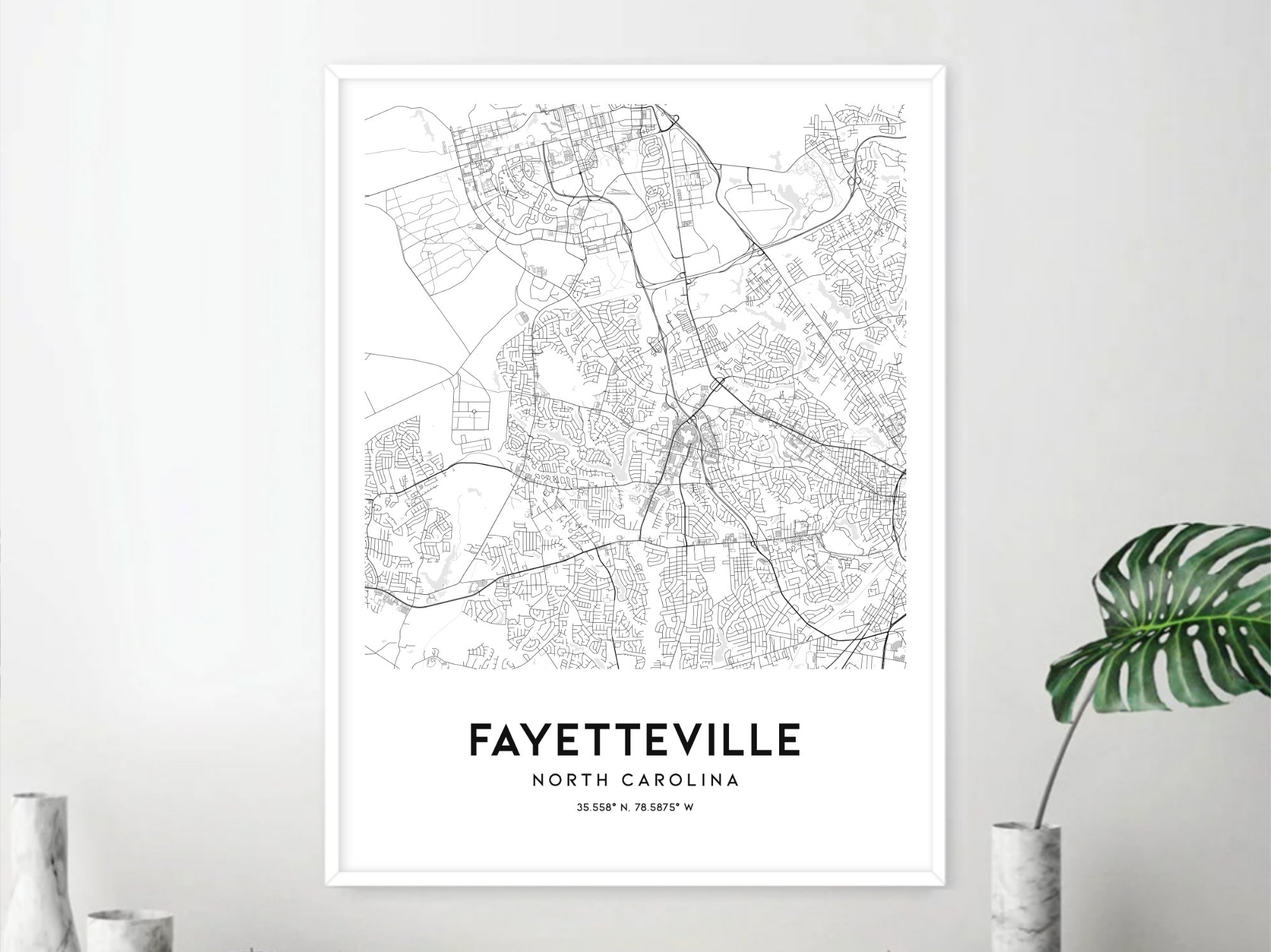 Fayetteville Map Print, Fayetteville Map Poster Wall Art, Nc City Map ...