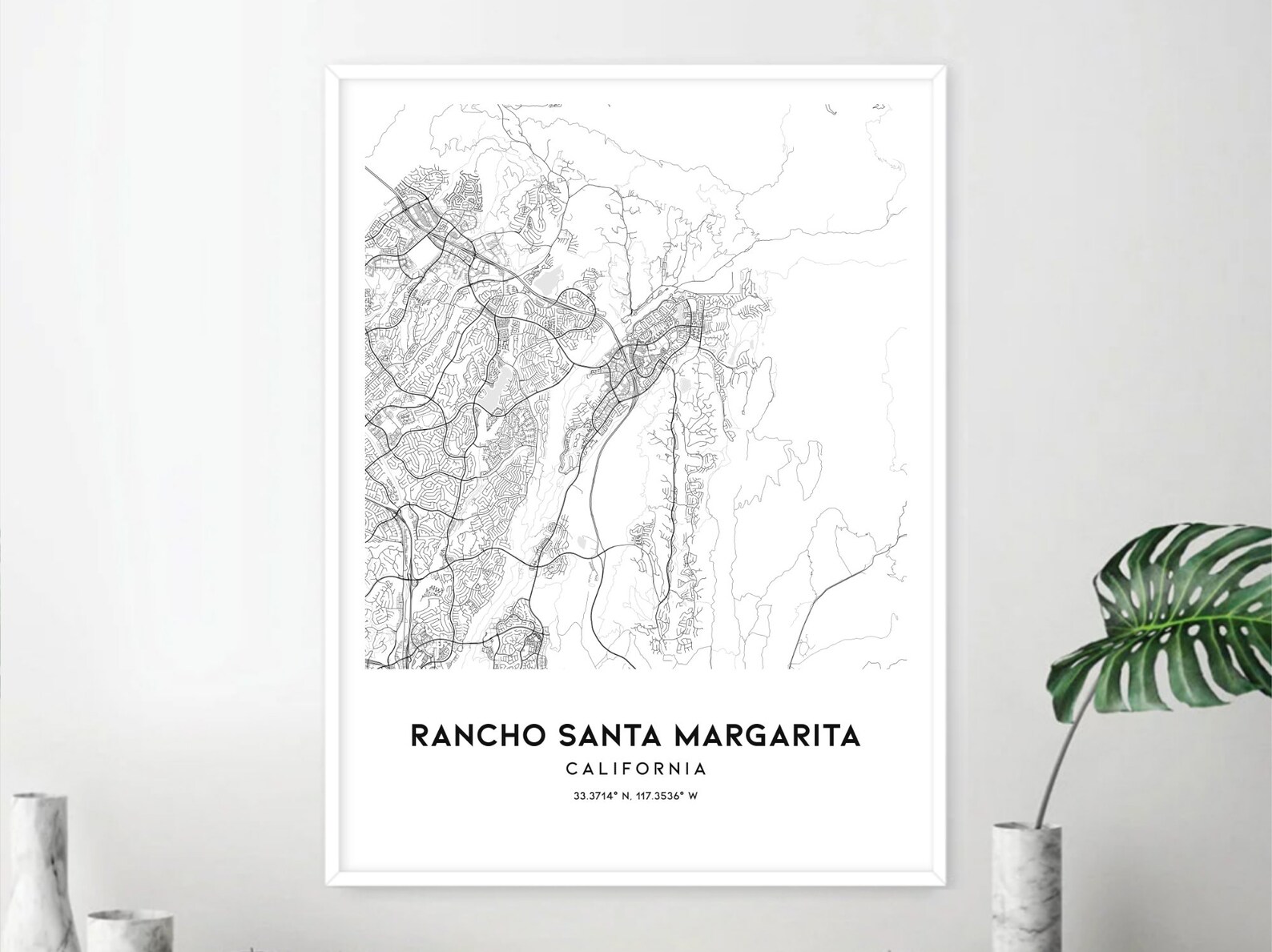 Rancho Santa Margarita Map Print, Rancho Santa Margarita Map Poster ...
