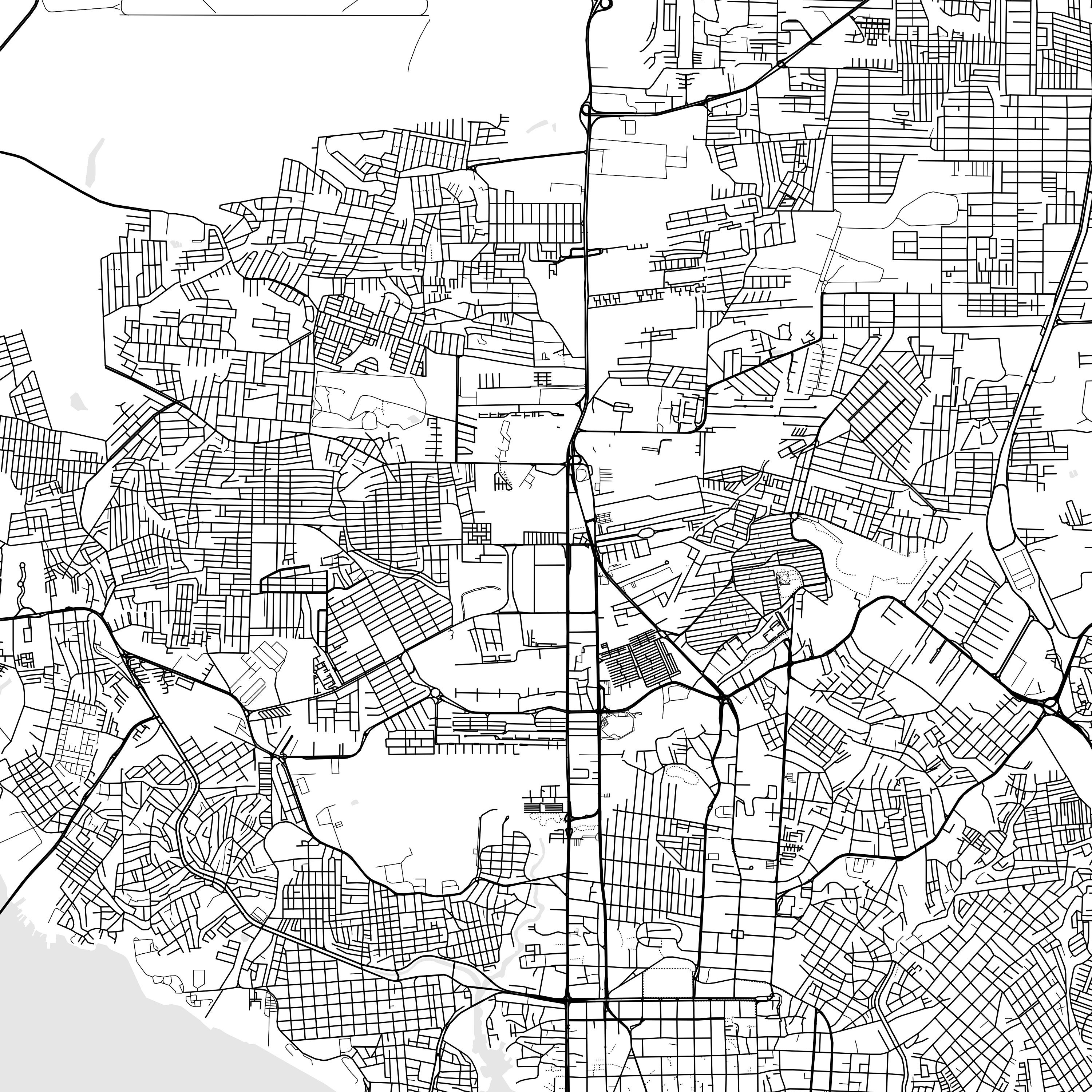 Manaus Map Print, Manaus Map Poster Wall Art, Manaus City Map, Manaus ...