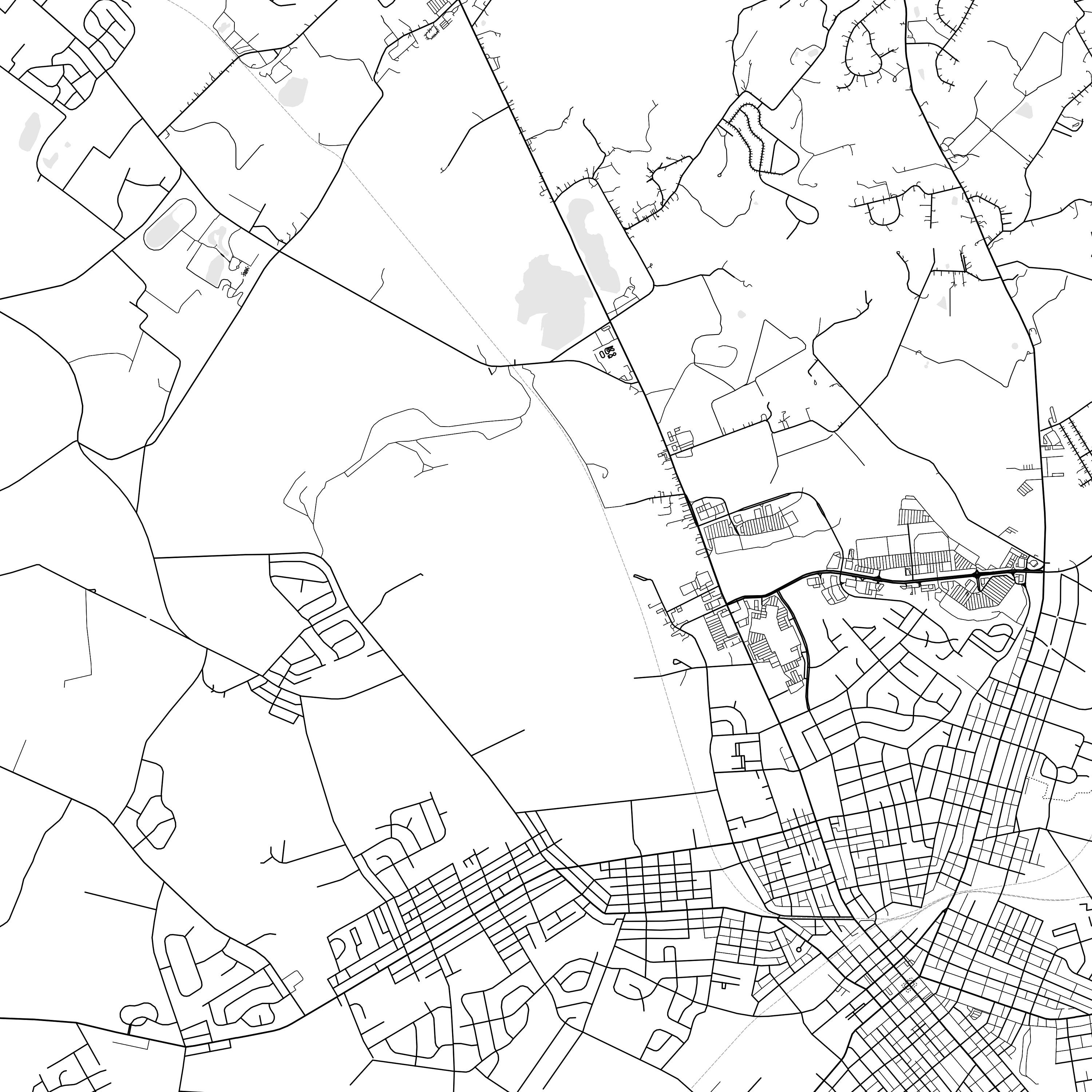 Hanover Map Print, Hanover Map Poster Wall Art, Pa City Map ...