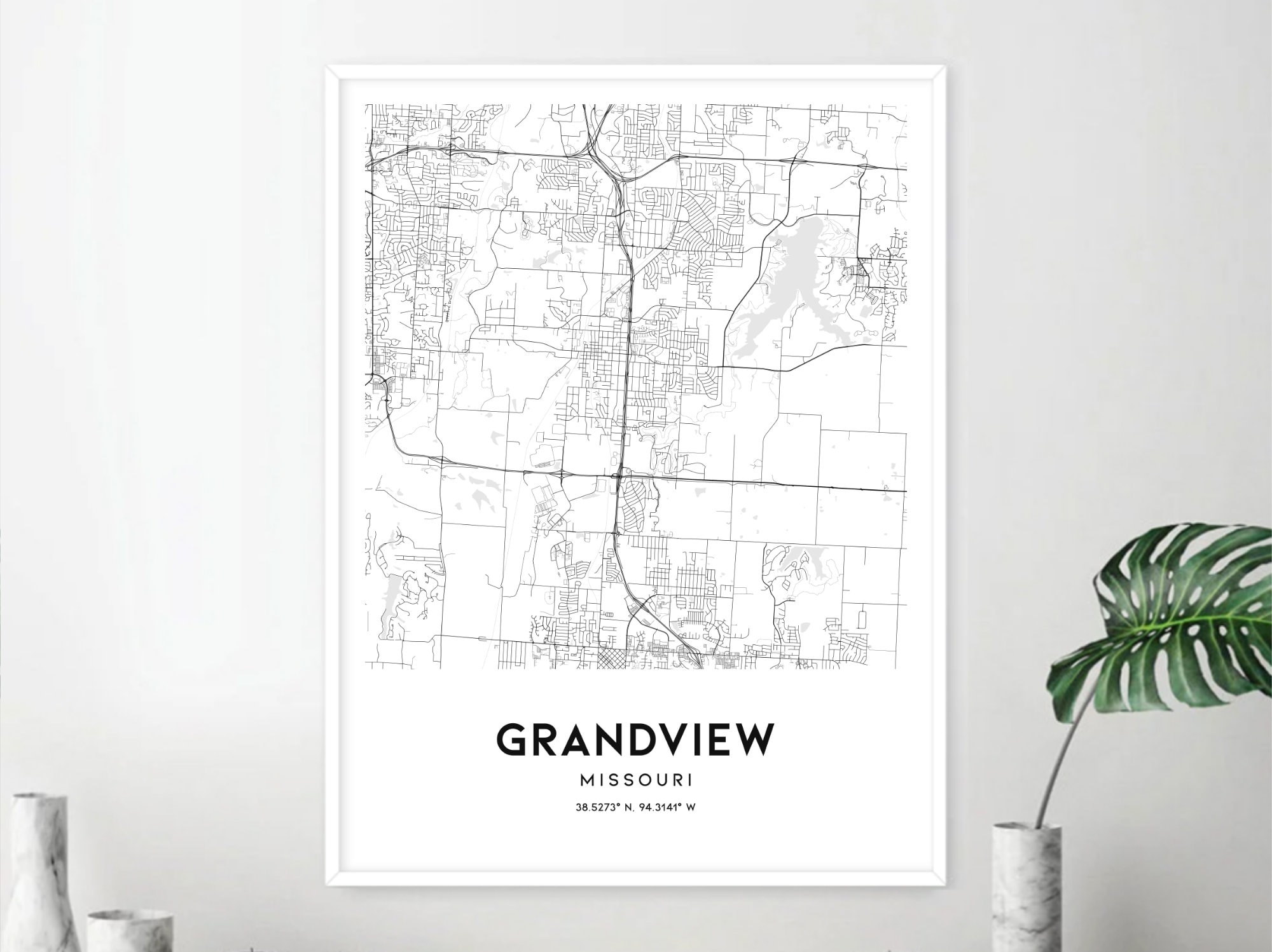Grandview Map Print Grandview Map Poster Wall Art Mo City - Etsy
