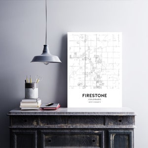 Firestone Map Print Firestone Map Poster Wall Art Co City - Etsy
