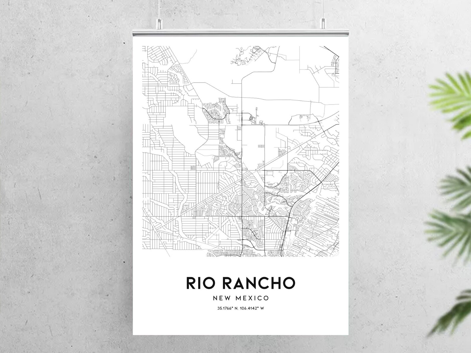 Rio Rancho Map Print Rio Rancho Map Poster Wall Art Nm City | Etsy